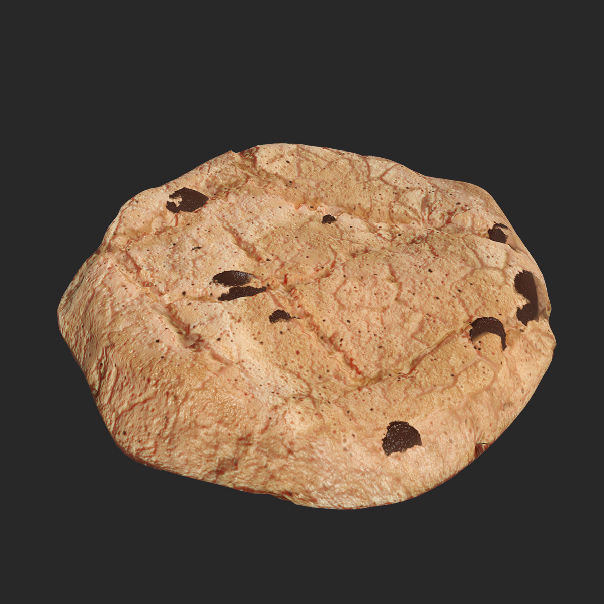Cookie with Chocolate Chips 3D Model | Free 3D Model | TextureCan