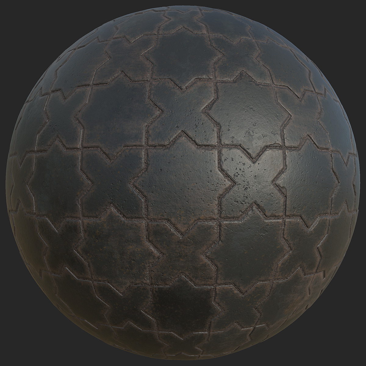 Retro Star And Cross Shaped Black Kitchen Tiles Free PBR TextureCan Retro Star And Cross Shaped Black Kitchen Tiles Free PBR TextureCan